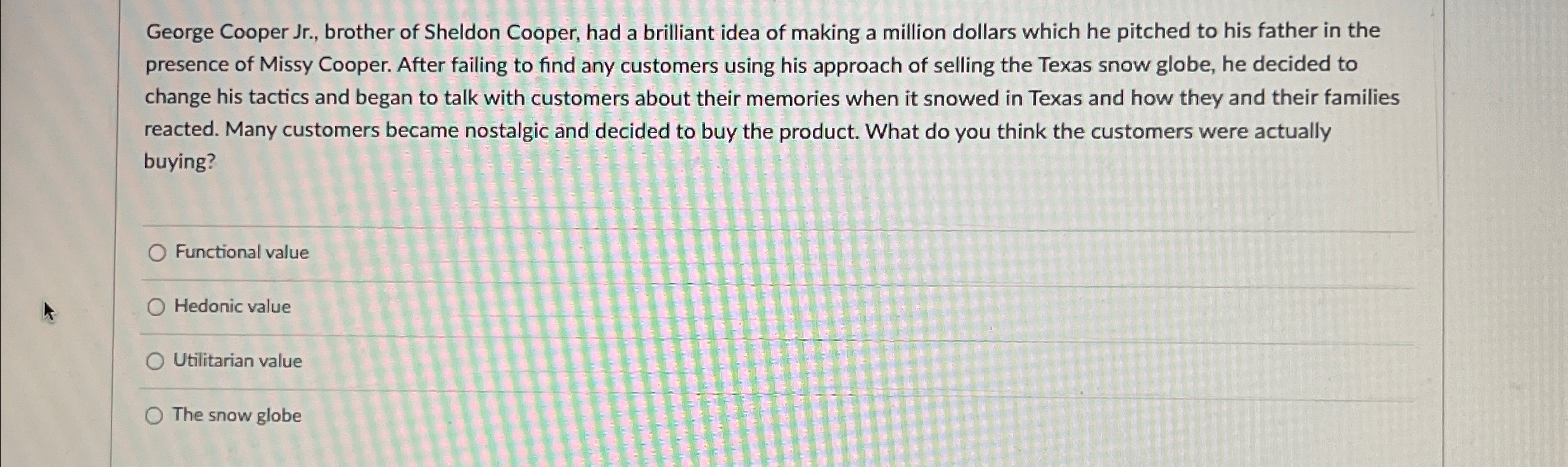 Solved George Cooper Jr., ﻿brother of Sheldon Cooper, had a | Chegg.com