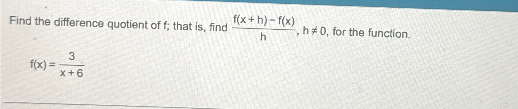 Solved Find the difference quotient of f; that is, ﻿find | Chegg.com