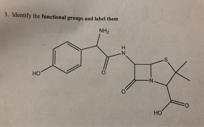 Solved 3. Identify the functional groups and label them NH2 | Chegg.com