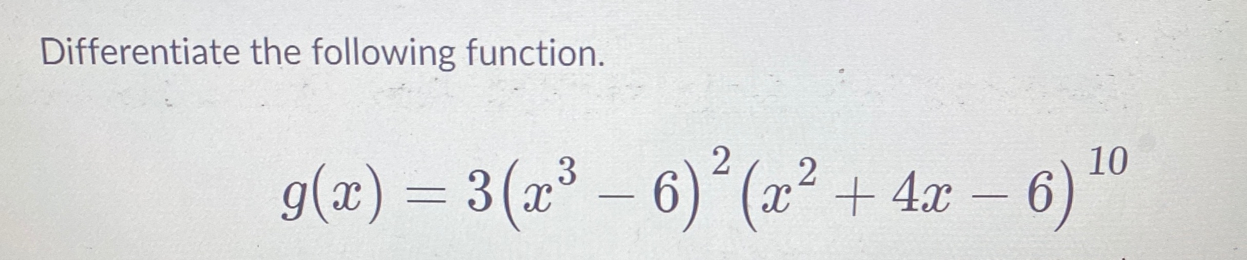 Solved Differentiate the following | Chegg.com