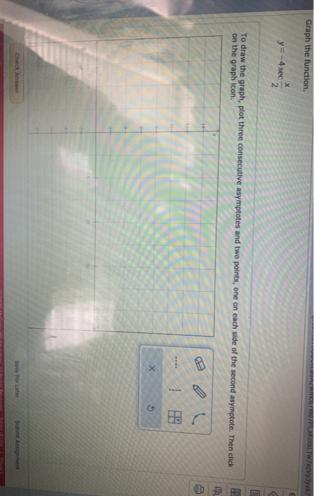 Solved Graph the function. co/W/PUKORTW7xcVp3yx67 Х y=-4 sec | Chegg.com