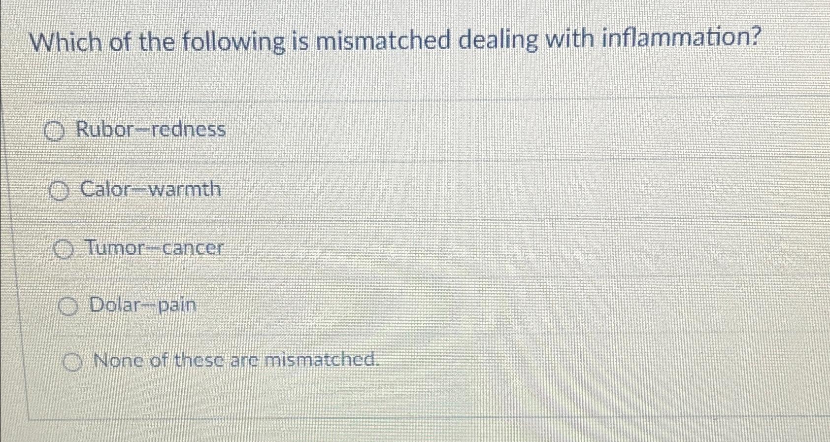 Solved Which of the following is mismatched dealing with | Chegg.com