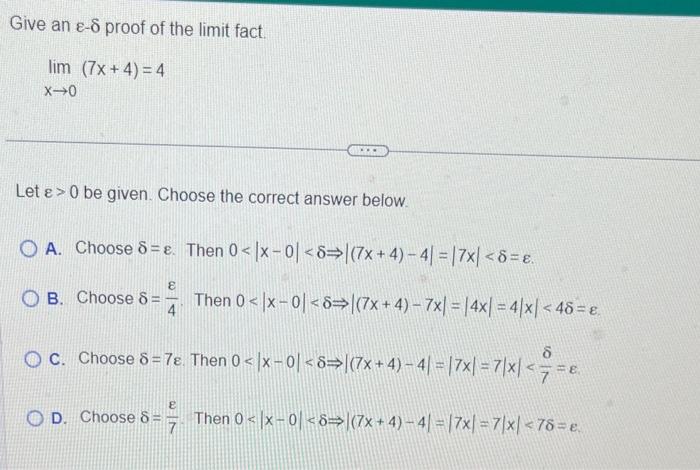 Solved Use the graph below to find δ>0 such that for The | Chegg.com