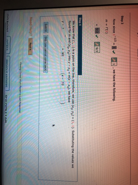 Solved the skipped part. Tutorial Exercise Find an equation | Chegg.com
