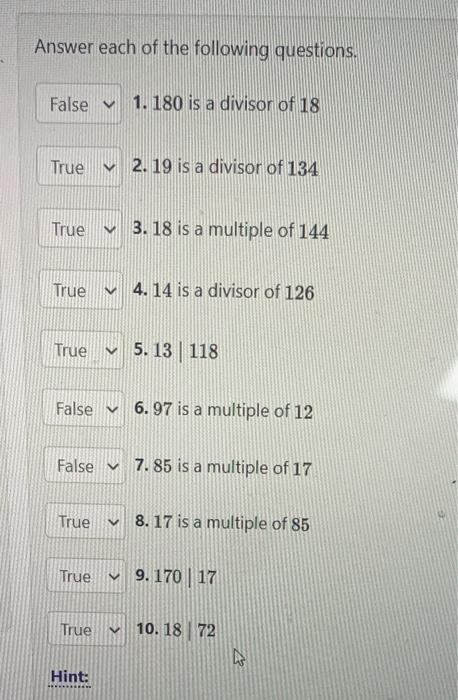 Solved Answer each of the following questions. 1. 180 is a | Chegg.com