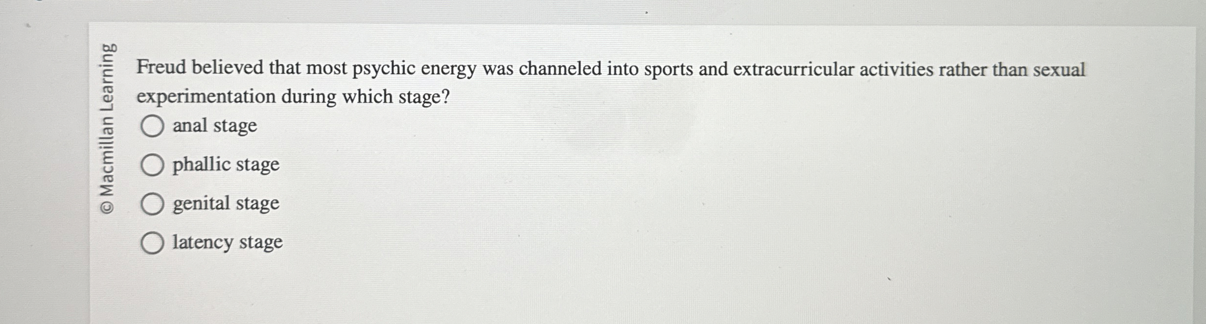 Solved Freud believed that most psychic energy was channeled | Chegg.com
