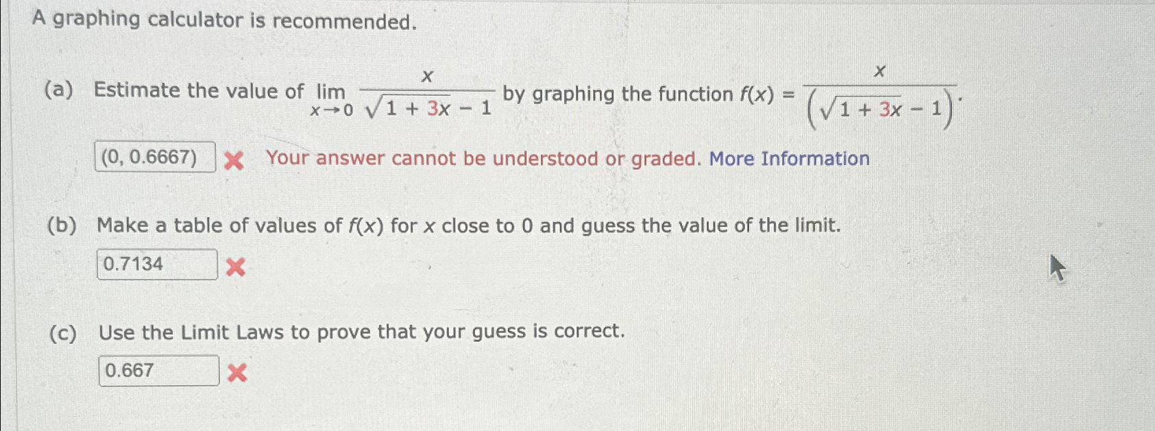 Solved A graphing calculator is recommended.(a) ﻿Estimate | Chegg.com