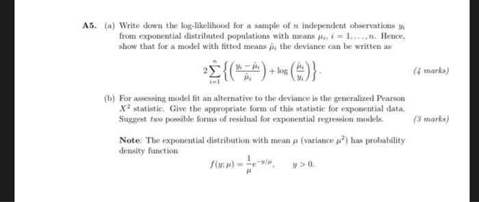 15. (a) Write down the log-likelihood for a sample of | Chegg.com