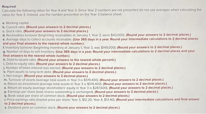 Solved Problem 13-24A (Algo) Ratio analysis LO 13-2, 13-3, | Chegg.com