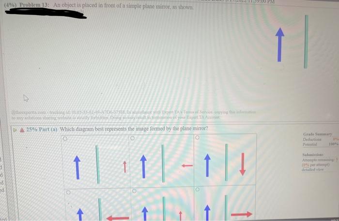 Solved IM (49) Problem 13: An object is placed in front of a | Chegg.com