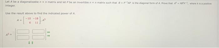 Solved Let A be a diagonalizable nxn matrix and let P be an | Chegg.com