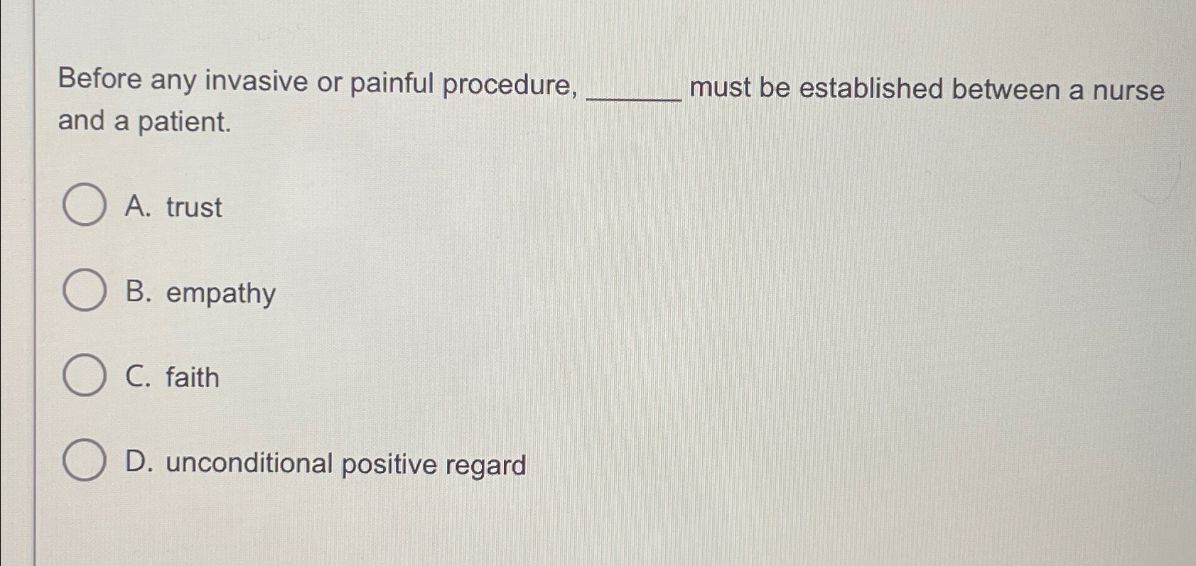 Solved Before any invasive or painful procedure, must be | Chegg.com