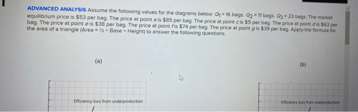 Solved ADVANCED ANALYSIS Assume the following values for the | Chegg.com