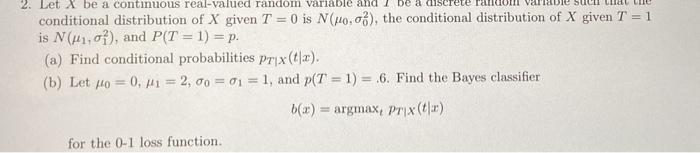 Solved 2. Let X be a continuous real-valued random variable | Chegg.com
