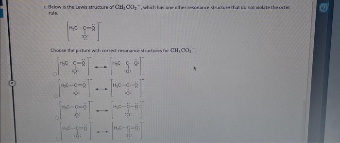 Solved Choose the picture with correct resonance structures | Chegg.com