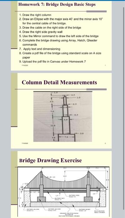 Homework 7: Bridge Design Basic Steps 1. Draw the | Chegg.com