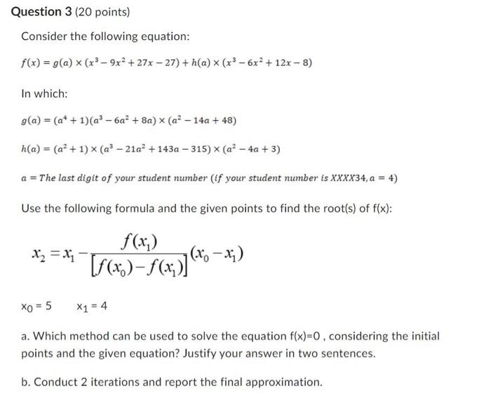 Solved Consider the following equation: | Chegg.com
