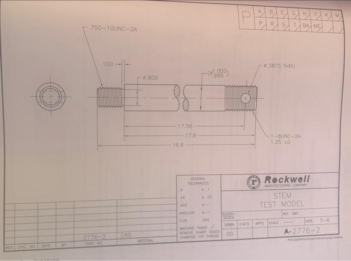 Solved Name 1. On the left end of this object, the thread | Chegg.com