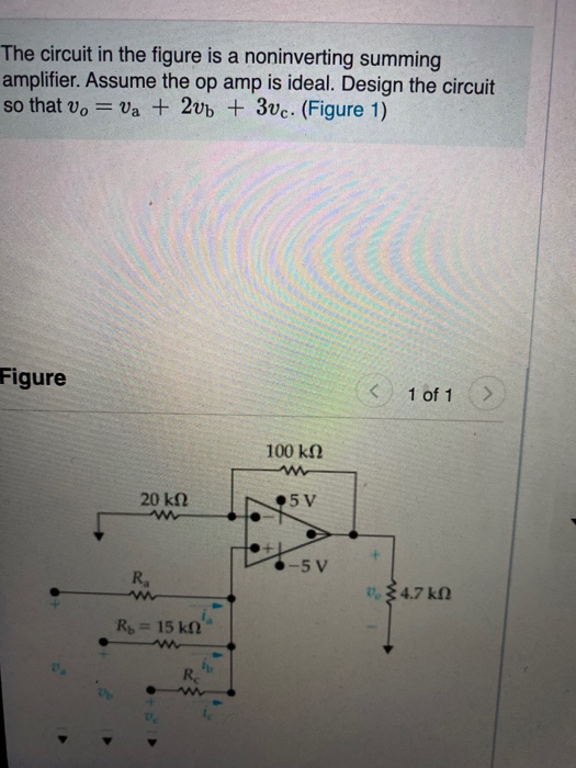 Solved The circuit in the figure is a noninverting summing | Chegg.com