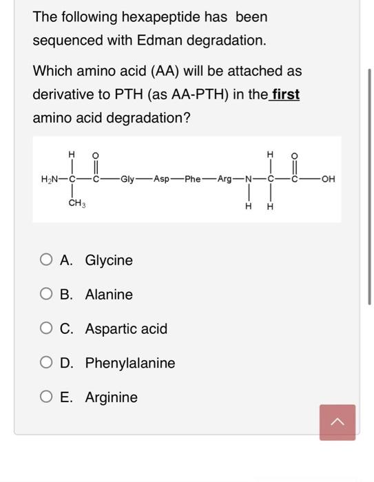 Solved The following hexapeptide has been sequenced with | Chegg.com