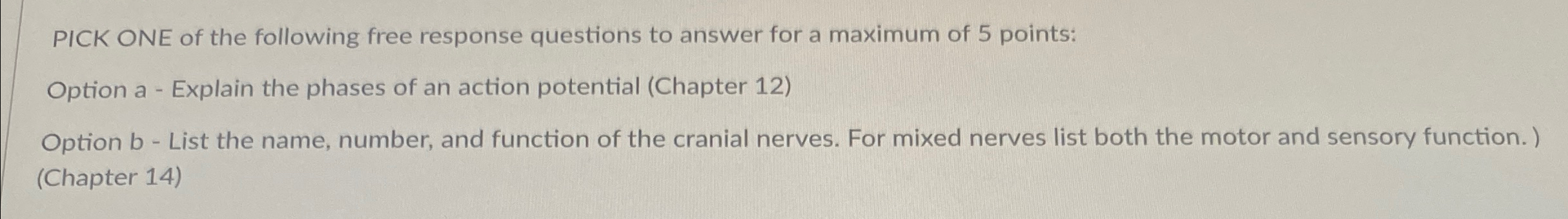Solved PICK ONE of the following free response questions to | Chegg.com