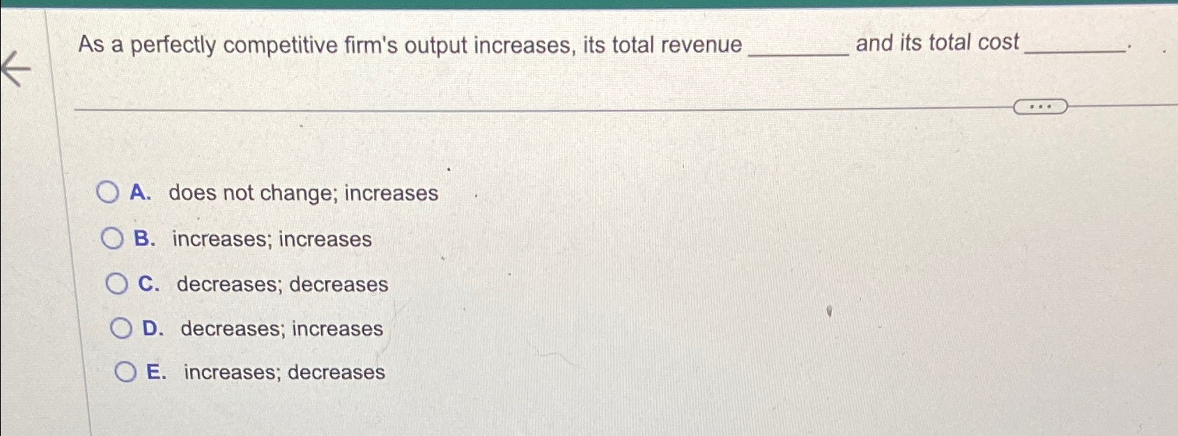 Solved As a perfectly competitive firm's output increases, | Chegg.com