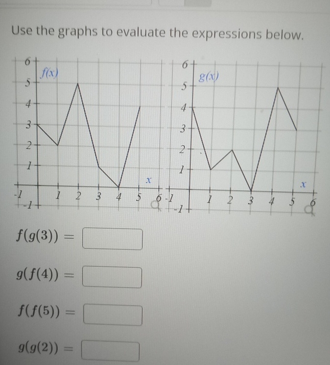 Solved Use the graphs to evaluate the expressions | Chegg.com