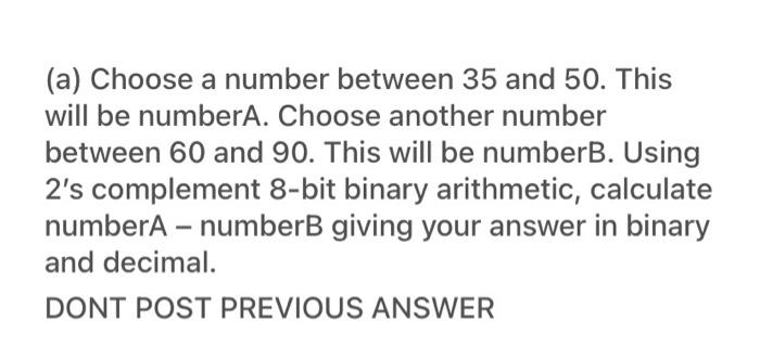 Solved (a) Choose a number between 35 and 50 . This will be | Chegg.com