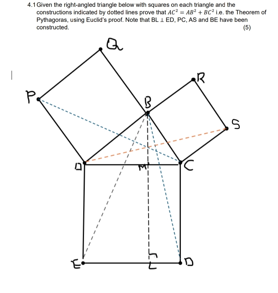 Solved 4.1 ﻿Given the right-angled triangle below with | Chegg.com