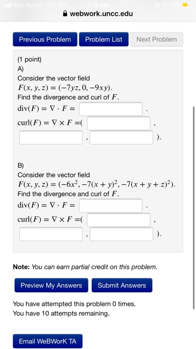 Solved webwork.uncc.edu Previous Problem Problem List Next | Chegg.com