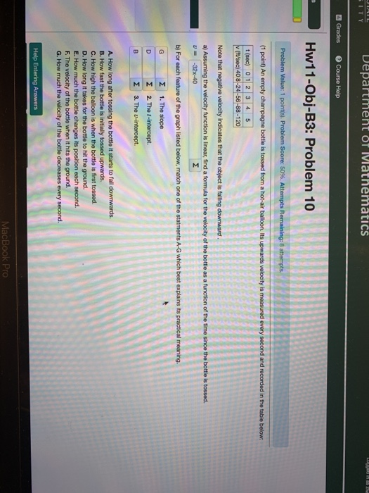 Solved LU Department of Mathematics SITY - Grades Course | Chegg.com