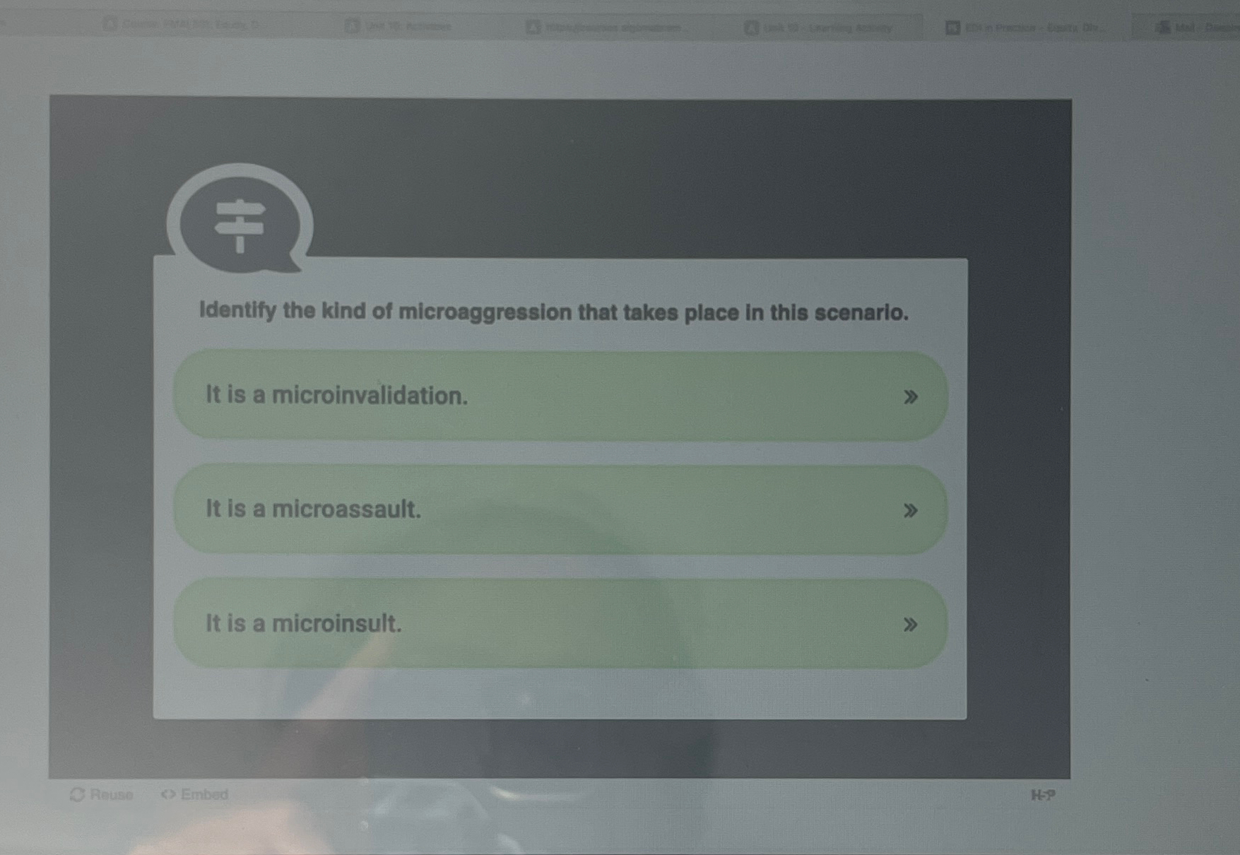 High Quality SOLUTION Identify the kind of microaggression that takes place | Chegg.com