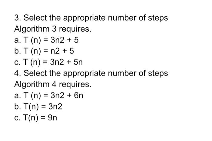 11. Given Algorithm 3 and your answer to Question 3, | Chegg.com