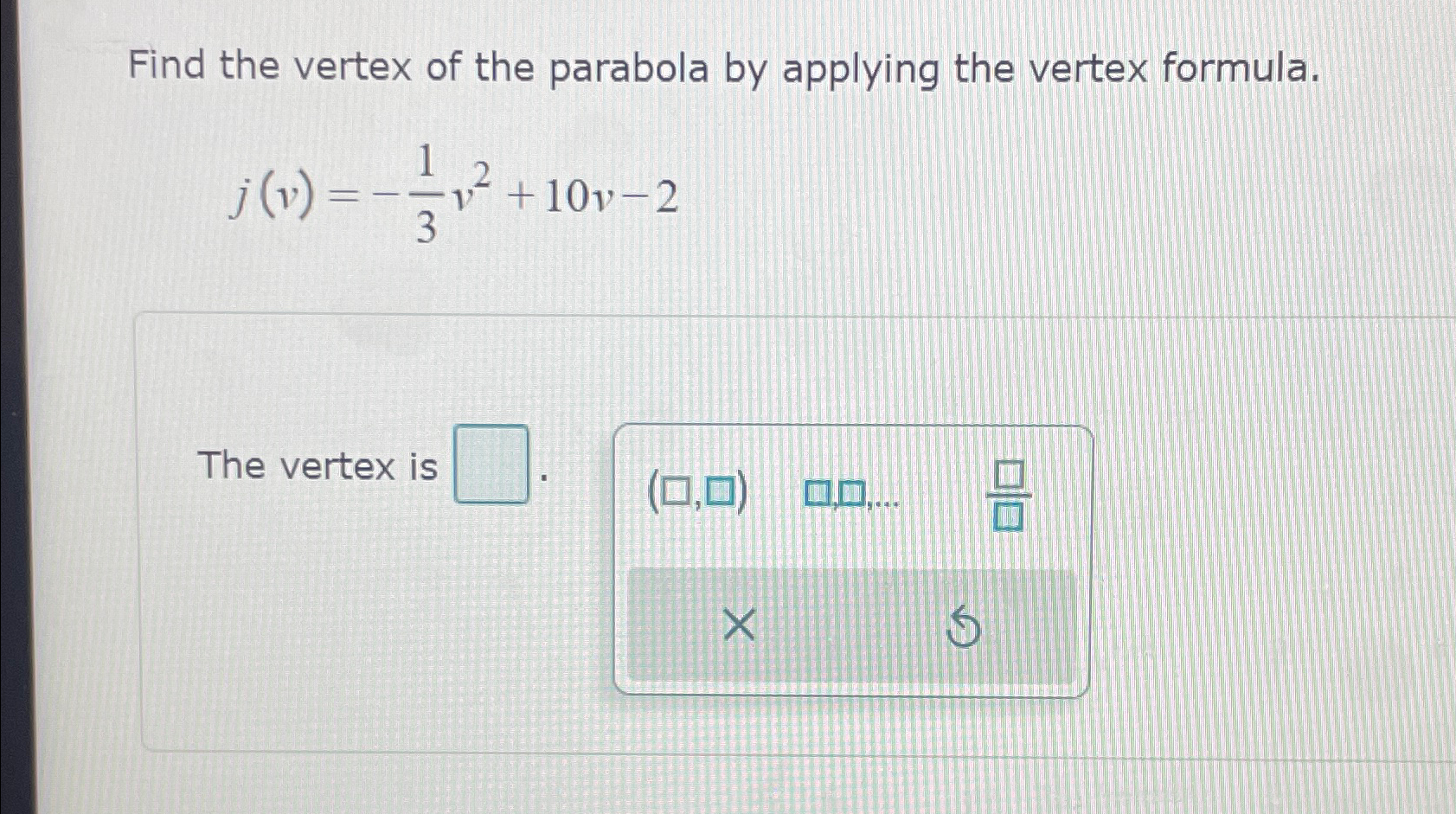 Solved Find the vertex of the parabola by applying the | Chegg.com