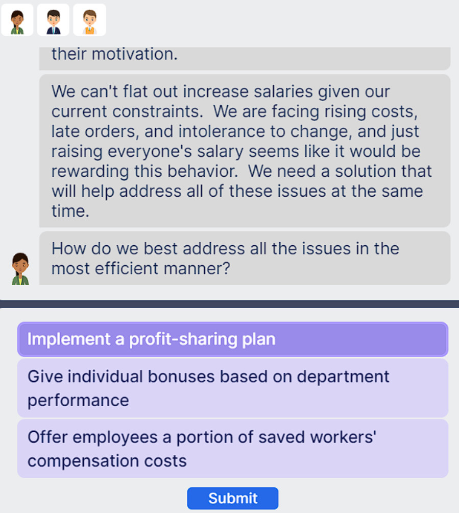 Solved their motivation.We can't flat out increase salaries | Chegg.com
