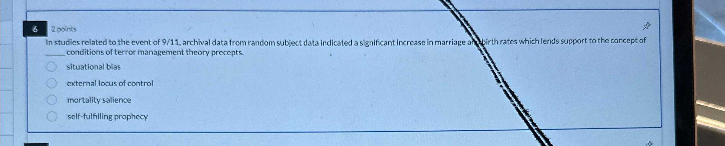 Solved 62 ﻿pointsIn studies related to the event of 9/11, | Chegg.com