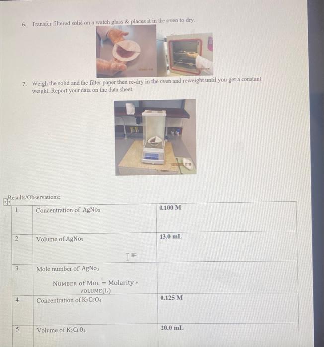 Solved This Is Our Experiment About Limiting Reactant I Want 