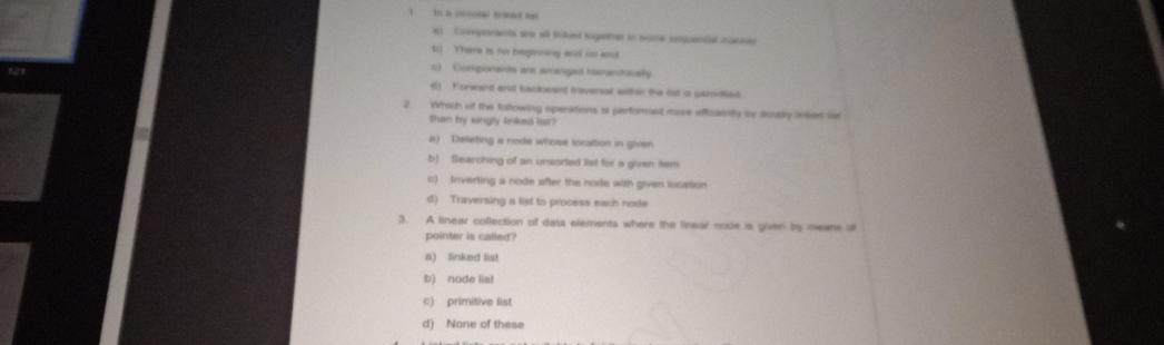 Solved pointer is called?a) ﻿Hithent tintb) ﻿node liale) | Chegg.com