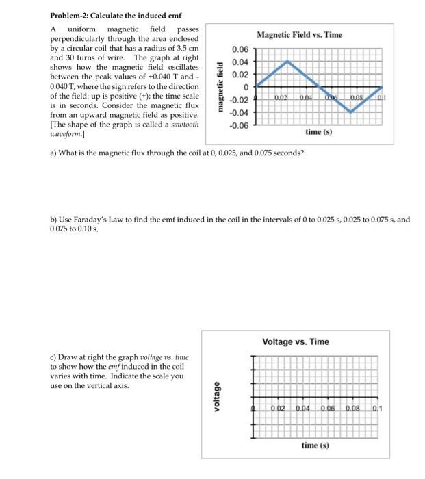 Solved Problem-2: Calculate the induced emf A uniform | Chegg.com