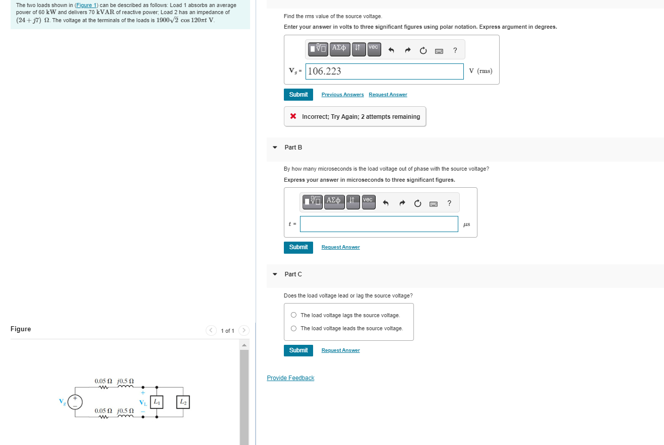 Solved The two loads shown in (Figure 1) ﻿can be described | Chegg.com