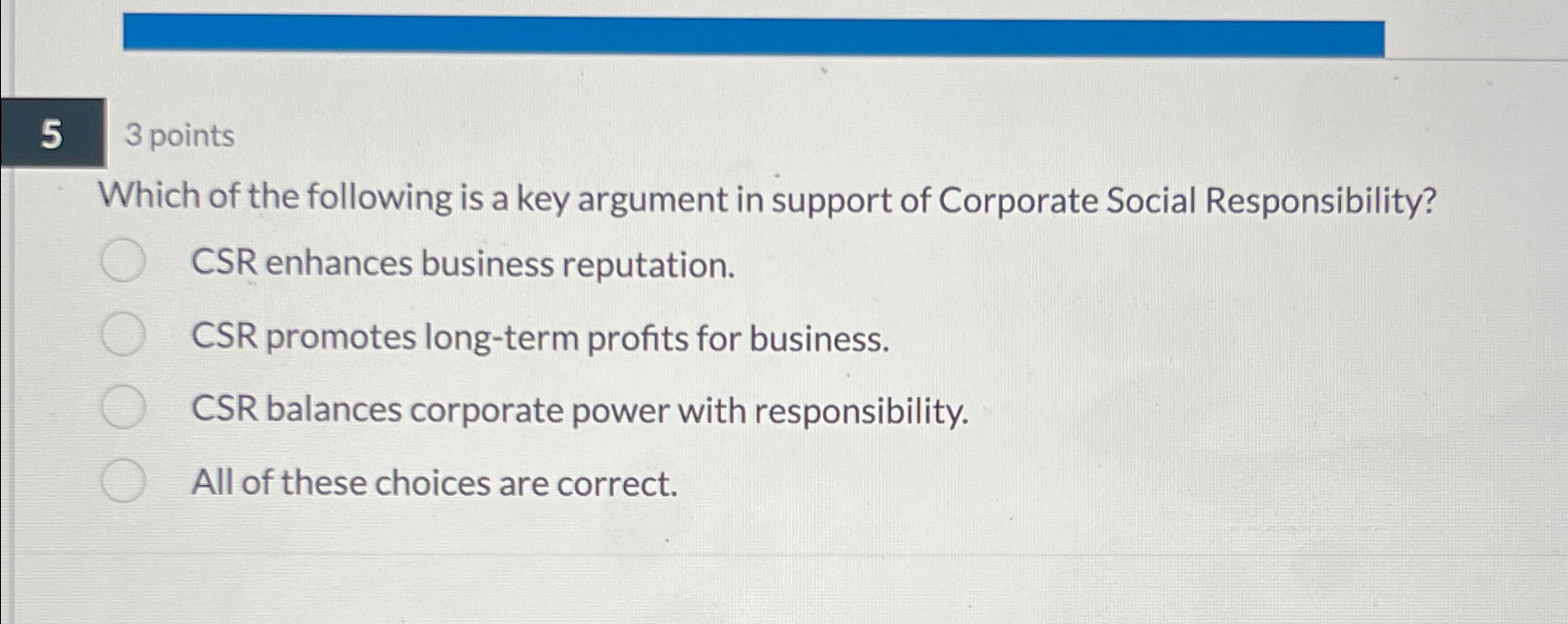 Solved 53 ﻿pointsWhich of the following is a key argument in | Chegg.com
