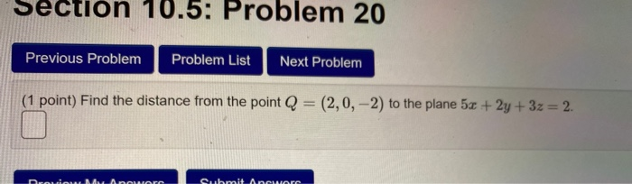 Solved ection 10.5: Problem 20 Previous Problem Problem List | Chegg.com