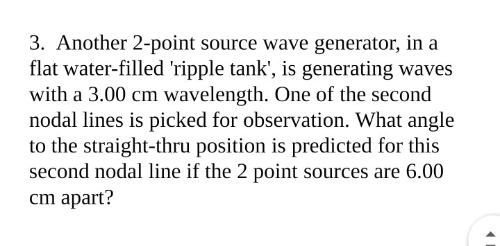 Solved 3. Another 2-point source wave generator, in a flat | Chegg.com