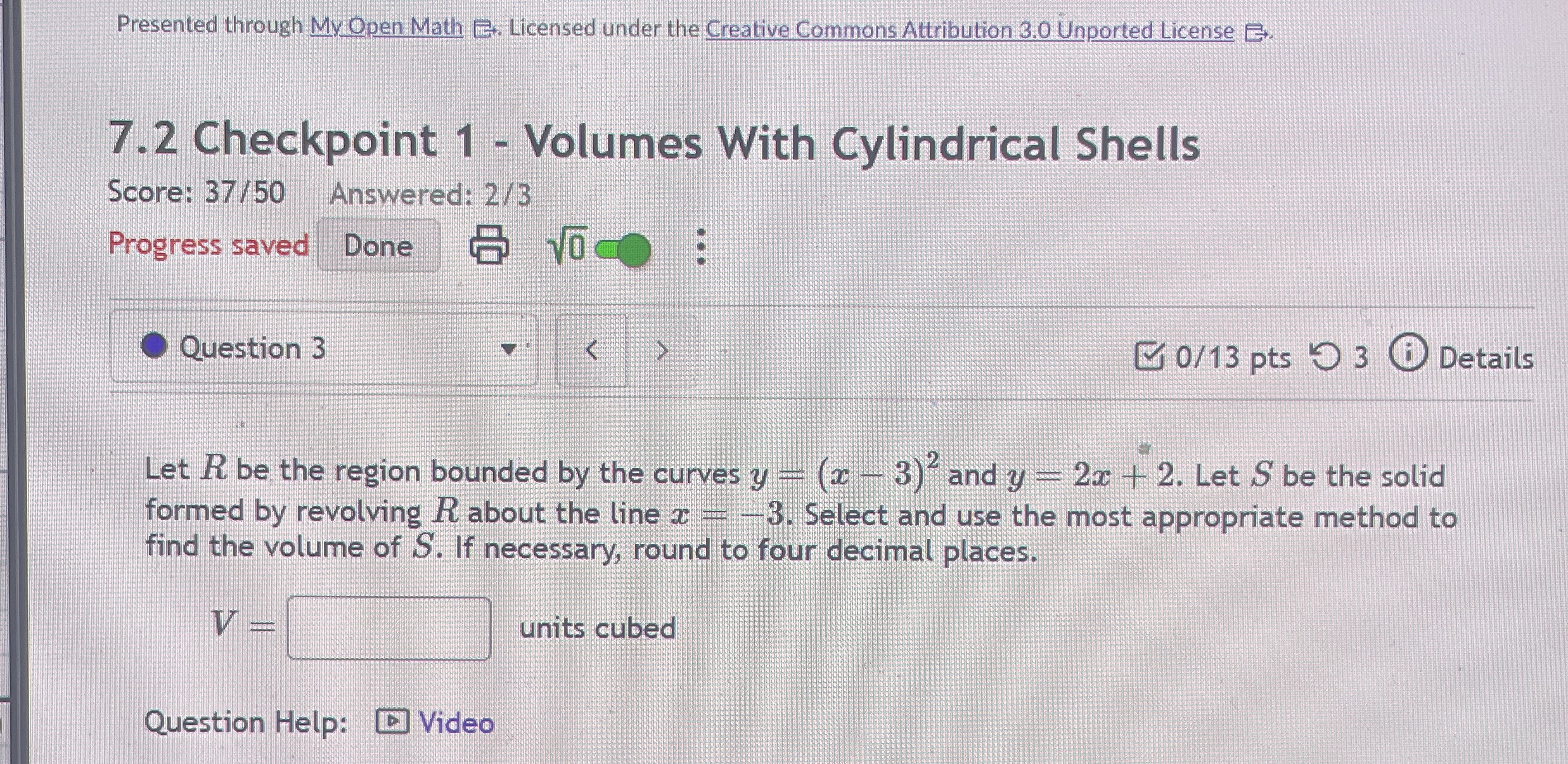 Solved Let R ﻿be the region bounded by the curves y=(x-3)2 | Chegg.com