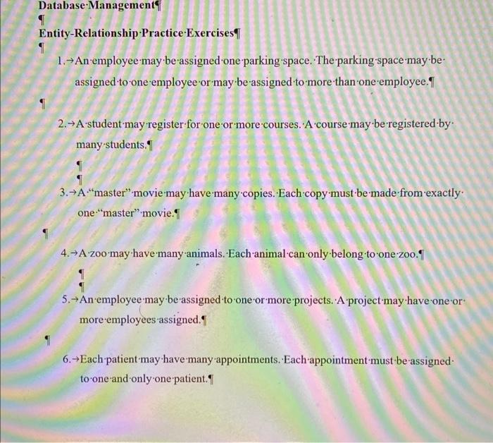 Solved Entity-Relationship-Practice-Exercises Φ 1. → An | Chegg.com