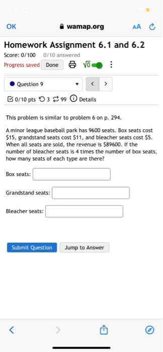 Solved OK wamap.org AAC Homework Assignment 6.1 and 6.2 | Chegg.com