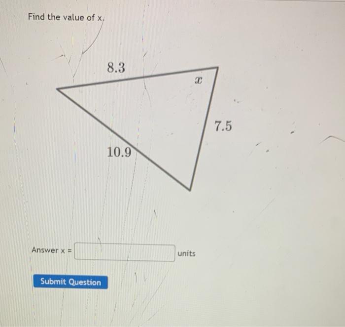 Solved Find the value of x. | Chegg.com
