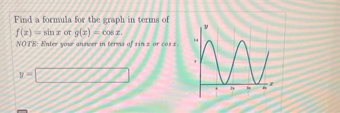 Solved Find a formula for the graph in terms of f(x)=sinx or | Chegg.com