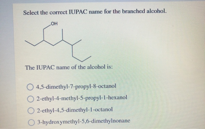 Solved What is the IUPAC name for the compound? H2C—CH2 - | Chegg.com