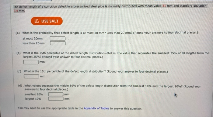 Solved The defect length of a corrosion defect in a | Chegg.com